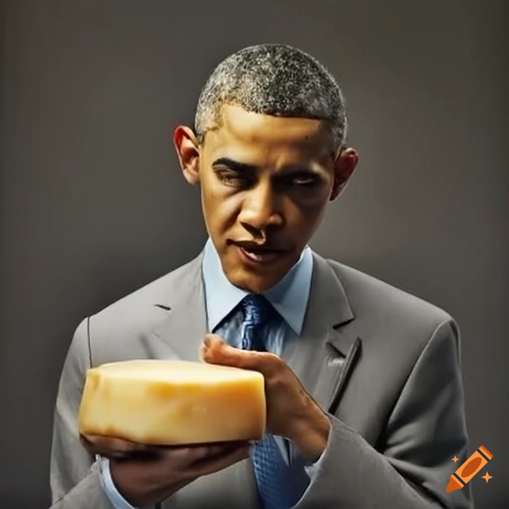 Sculpture of obama made of cheese on Craiyon