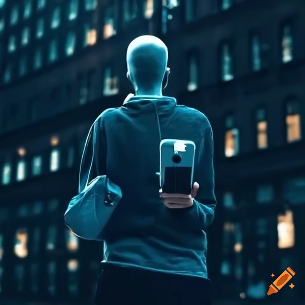 People using smartphones in the city