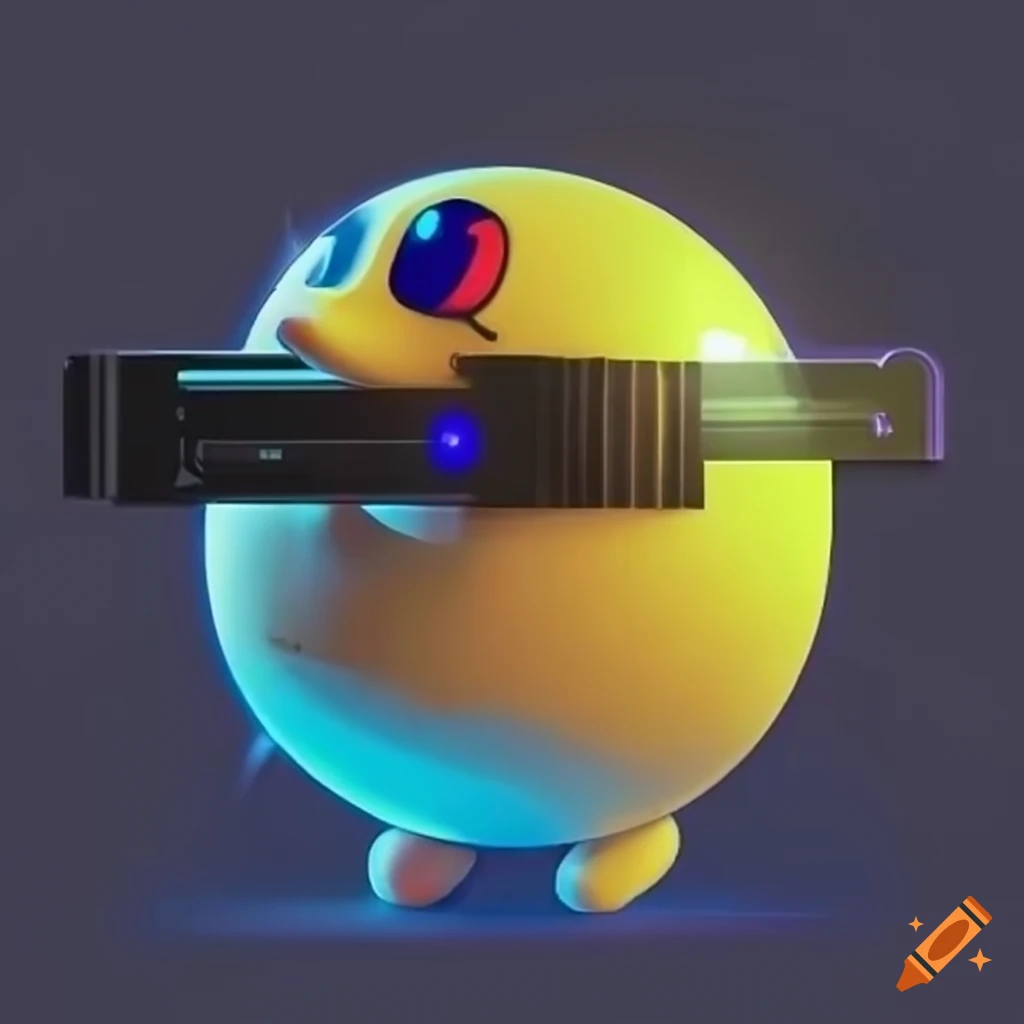 Image of an AI-controlled Pac-Man game on Craiyon