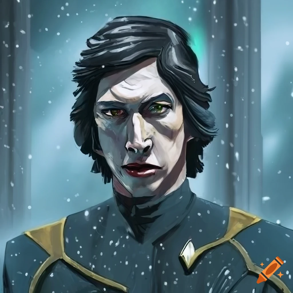 Digital art of adam driver as romulan praetor shinzon