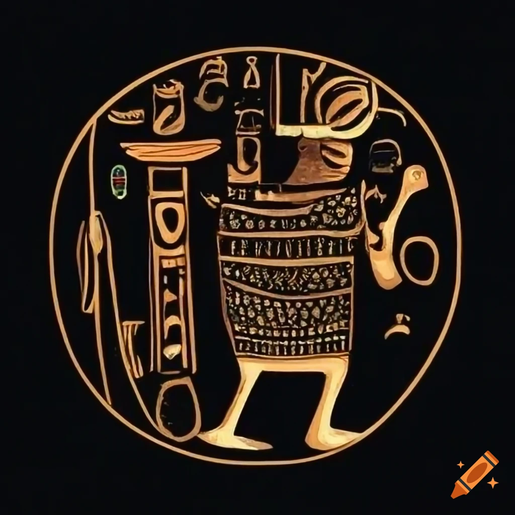 Ancient egyptian hieroglyph of a pickle