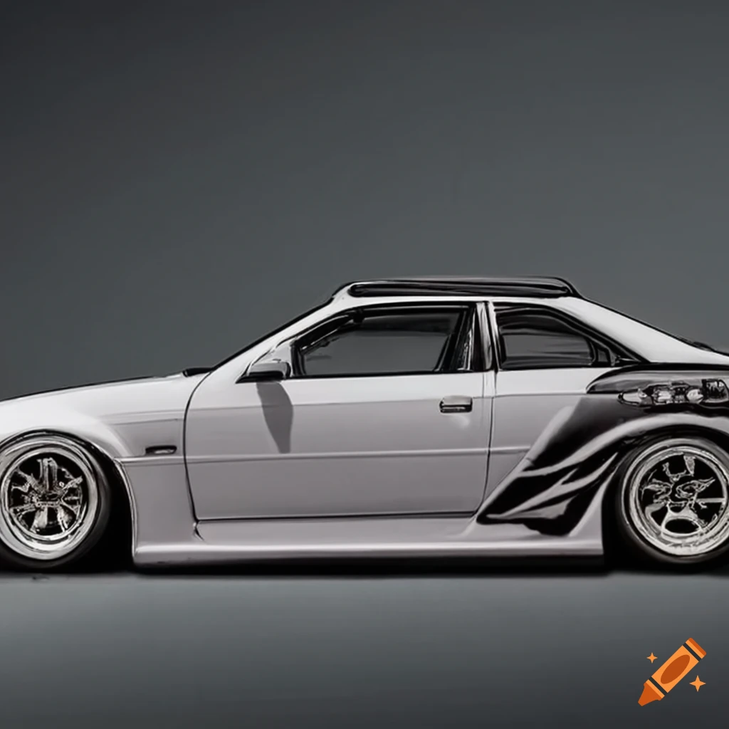 Sticker of a modified nissan skyline car