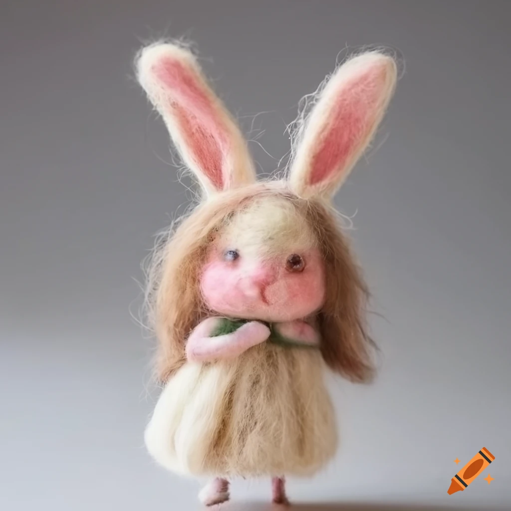 Artistic representation of a determined rabbit girl on Craiyon