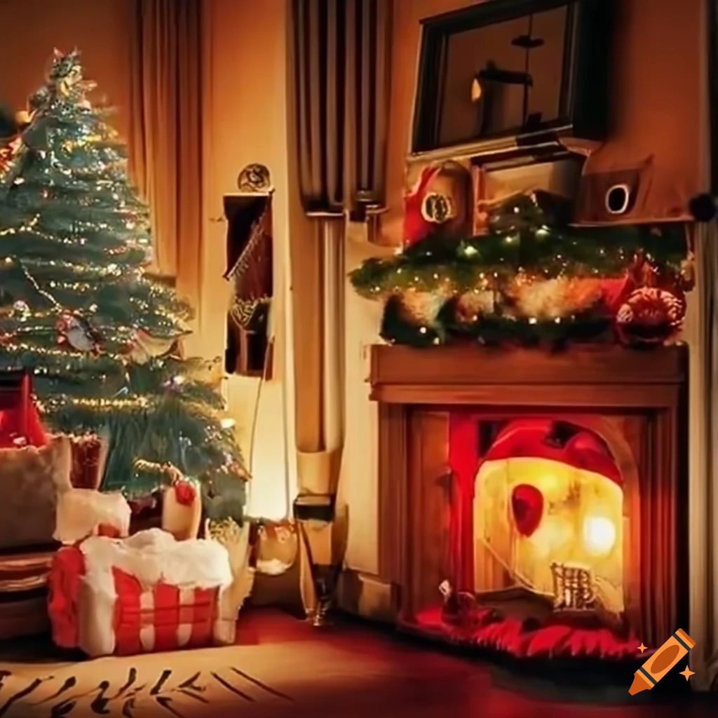 Interior of a house with christmas spirit