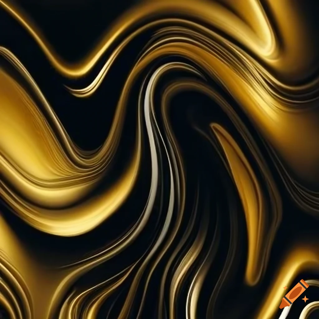 Black, white, and gold color palette on Craiyon