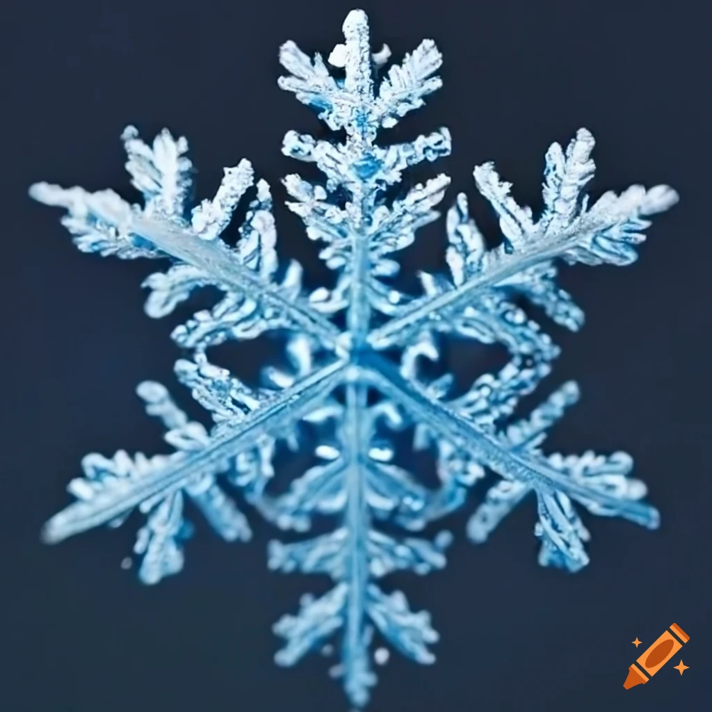 Close-up of a detailed snowflake