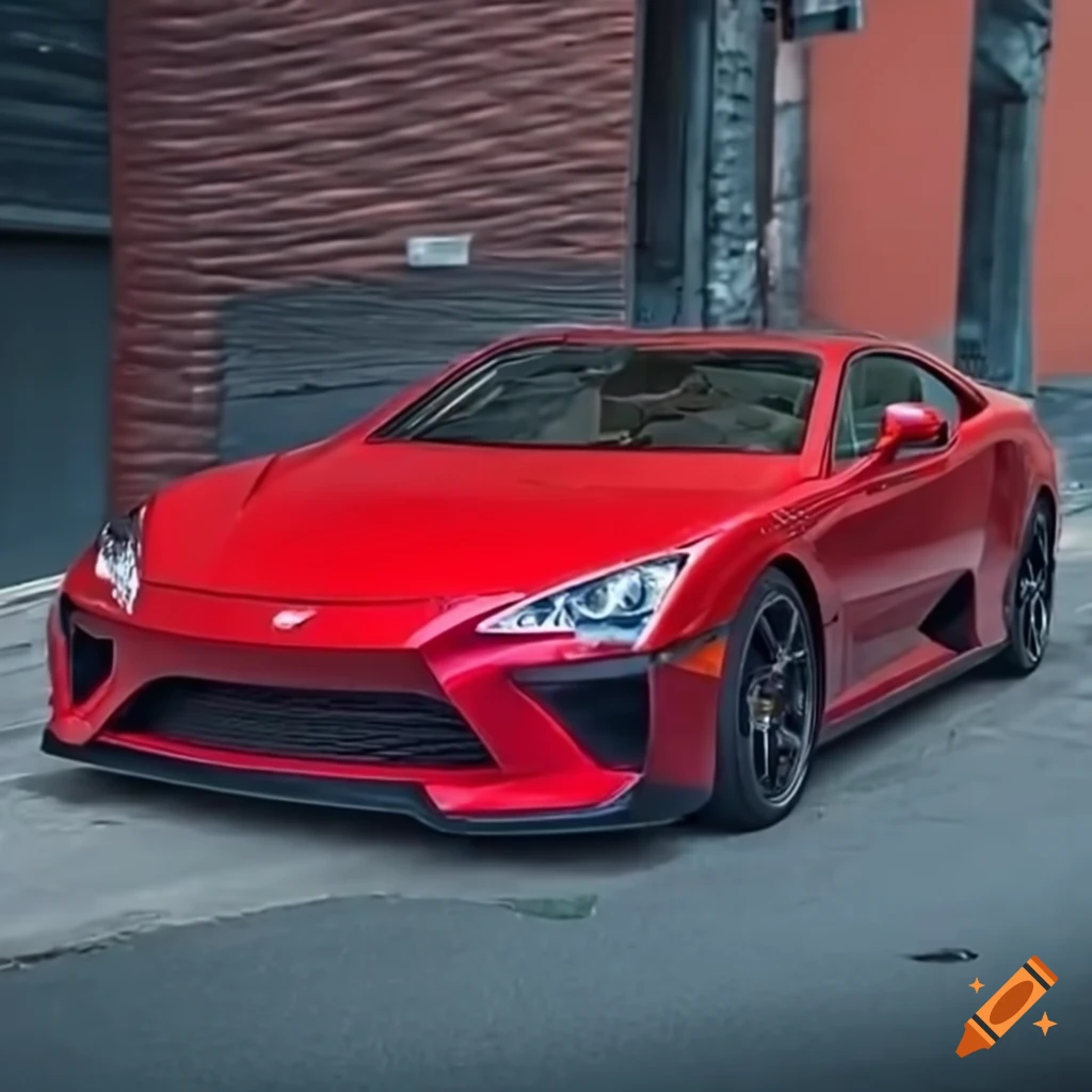 Red sports car with v10 engine and modern design