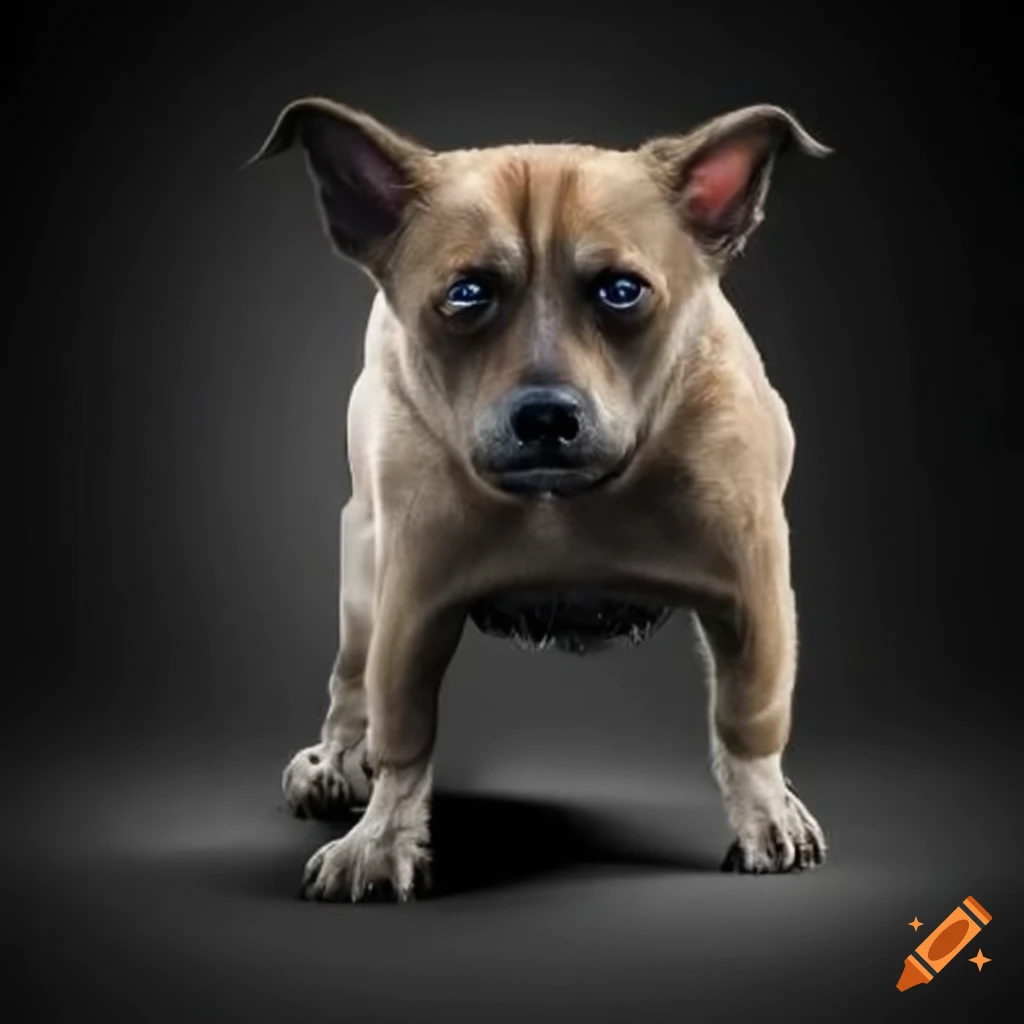 Funny dog doing something crazy on Craiyon