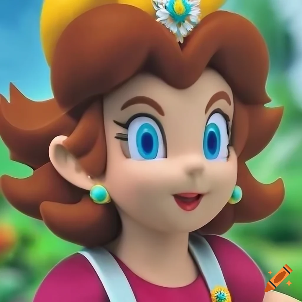 Portrait of a beautiful Princess Daisy on Craiyon