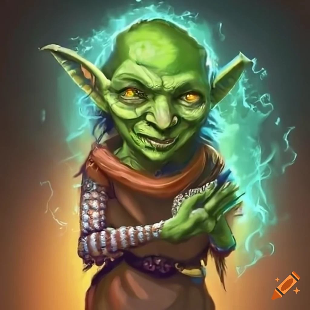 Illustration of a powerful goblin on Craiyon