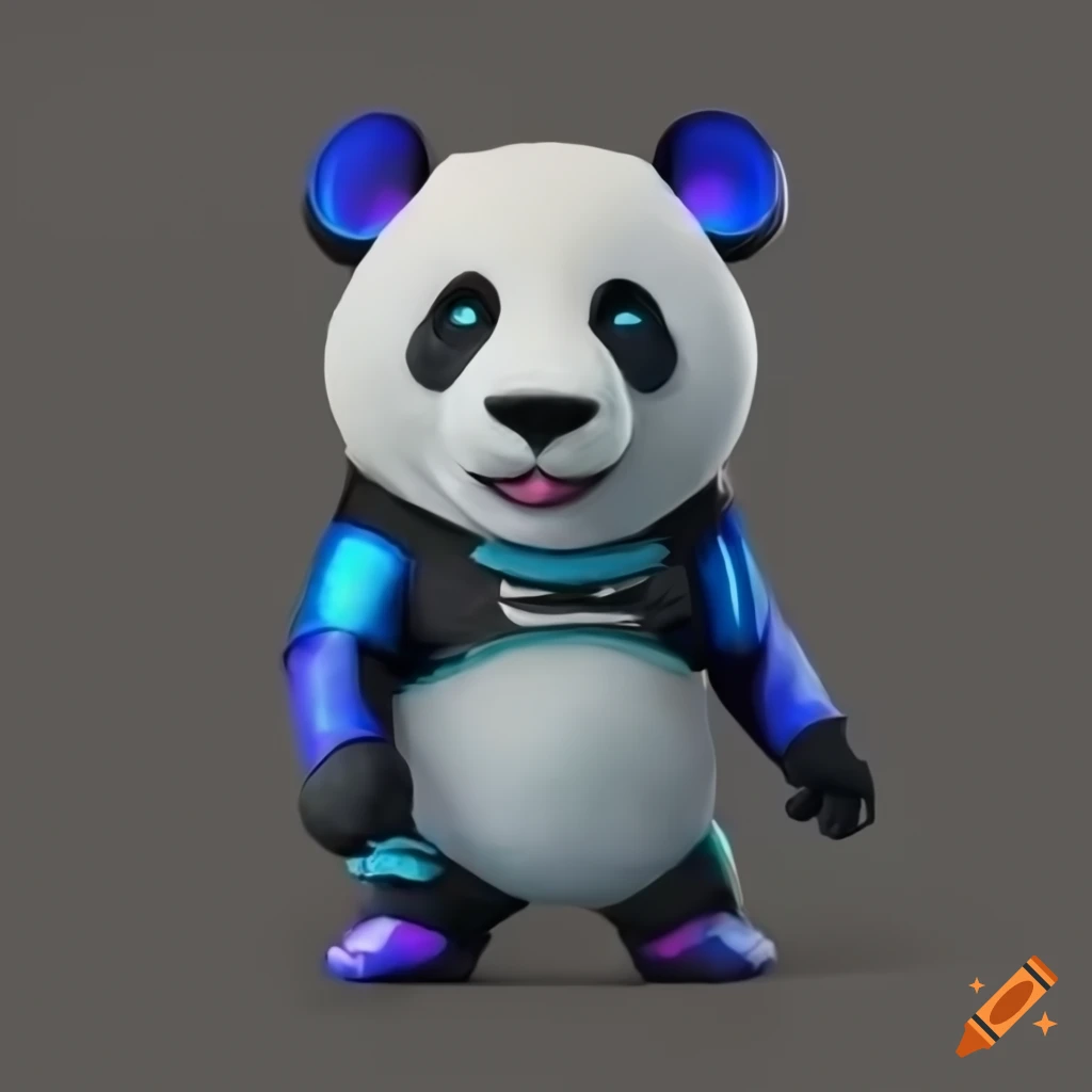 Mascot panda bear representing support and unity on Craiyon