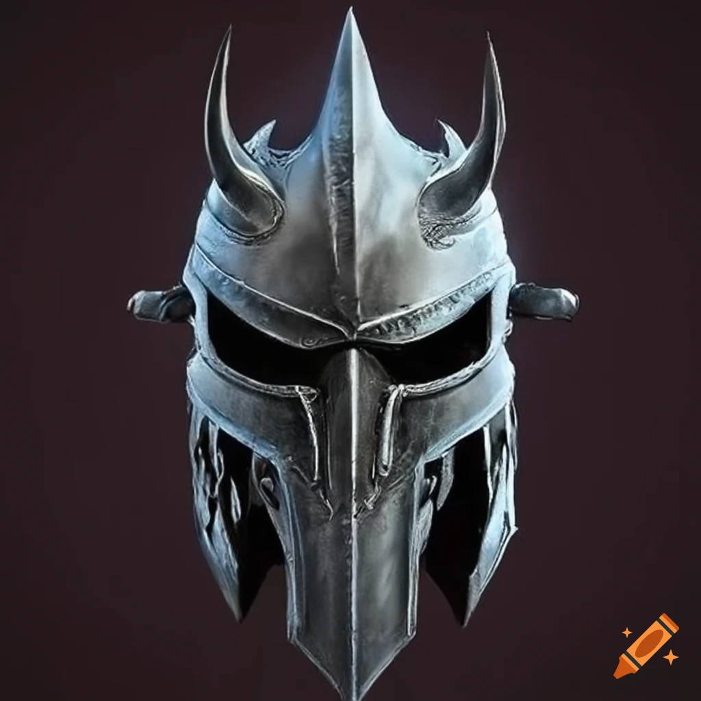 Demonic knight helmet on Craiyon