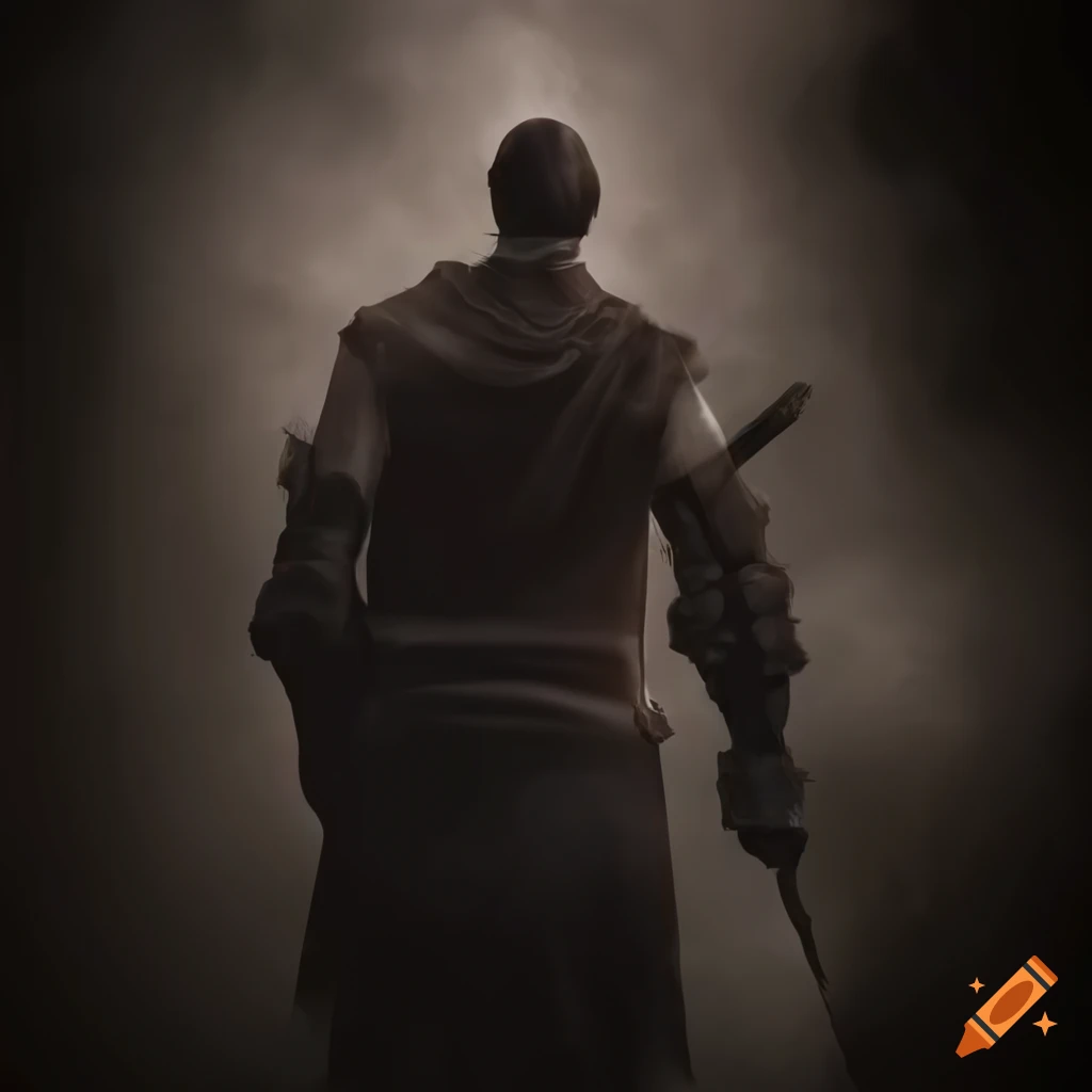 Intense and detailed background of a blacksmith in a dark setting