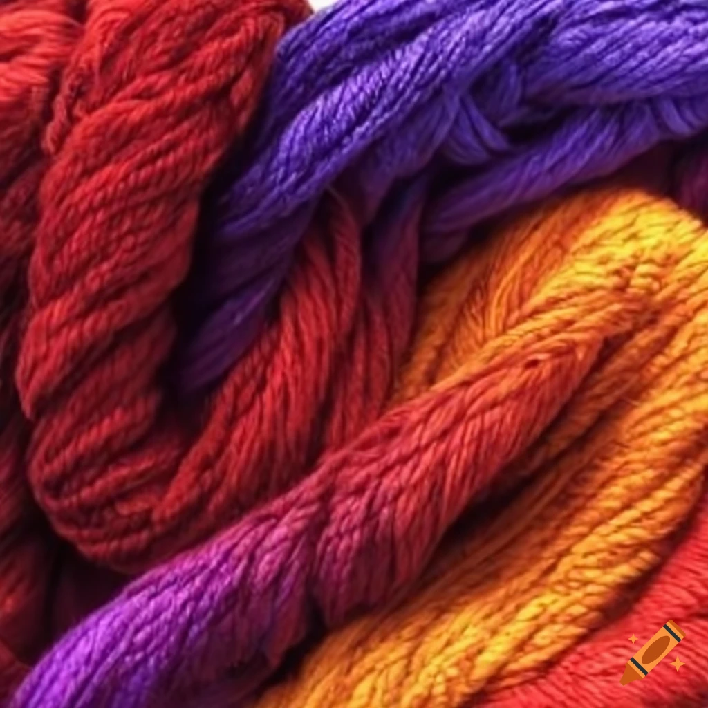 Various colorful dyes and fibers on Craiyon