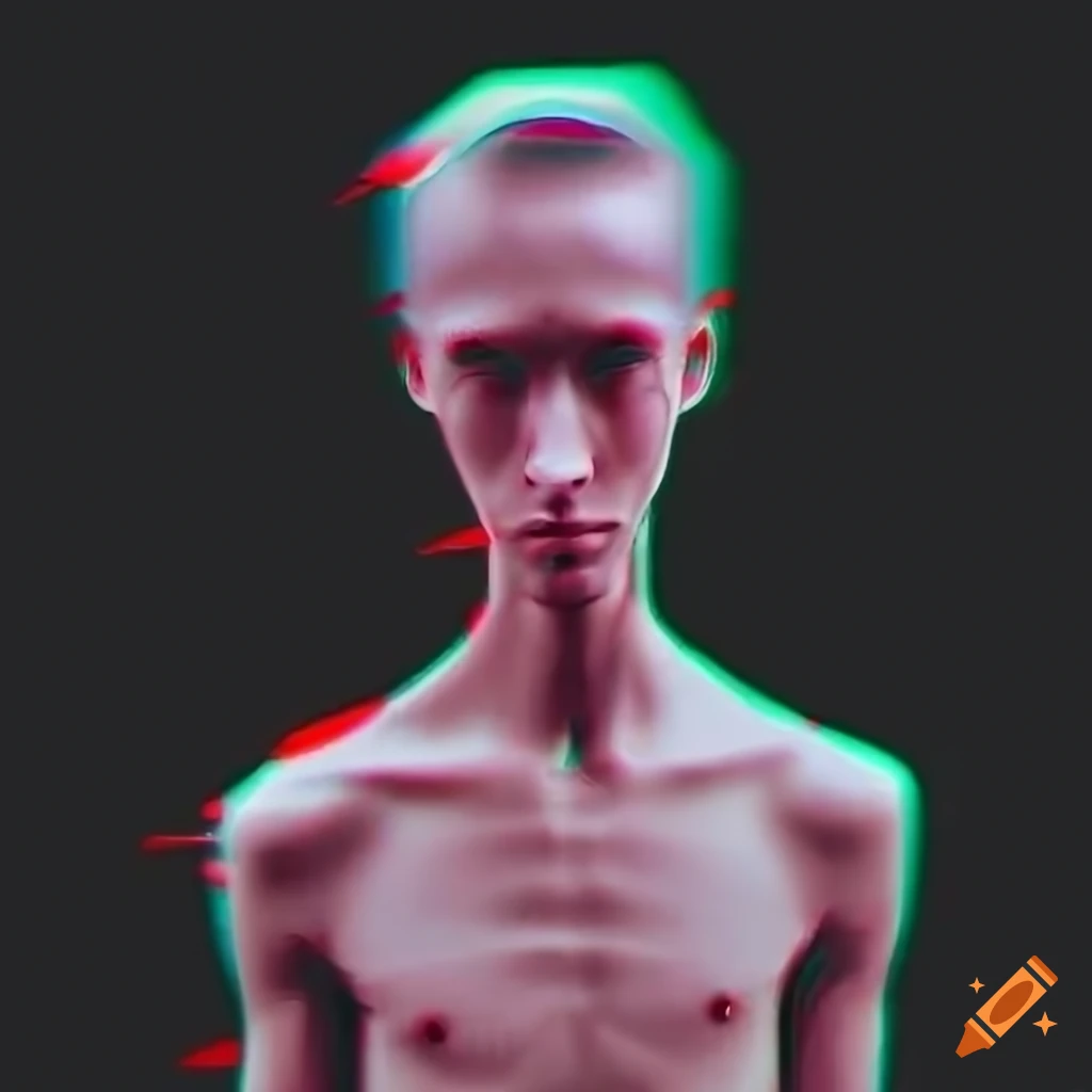 Digital art of a man transforming into digital existence