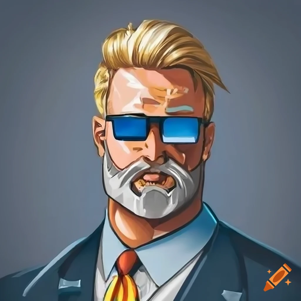 Avatar of a wall street trader with bitcoin tie