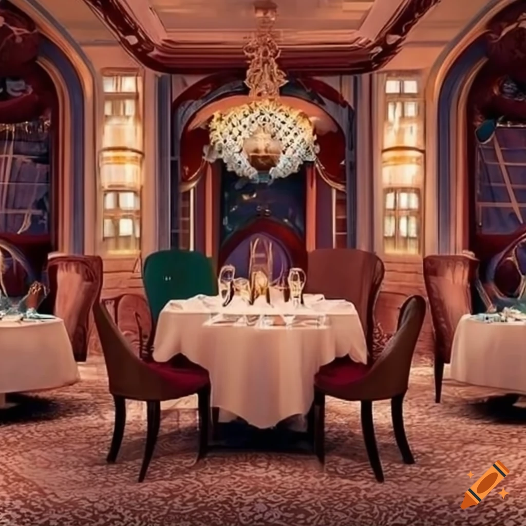 Elegant disney-themed restaurant interior
