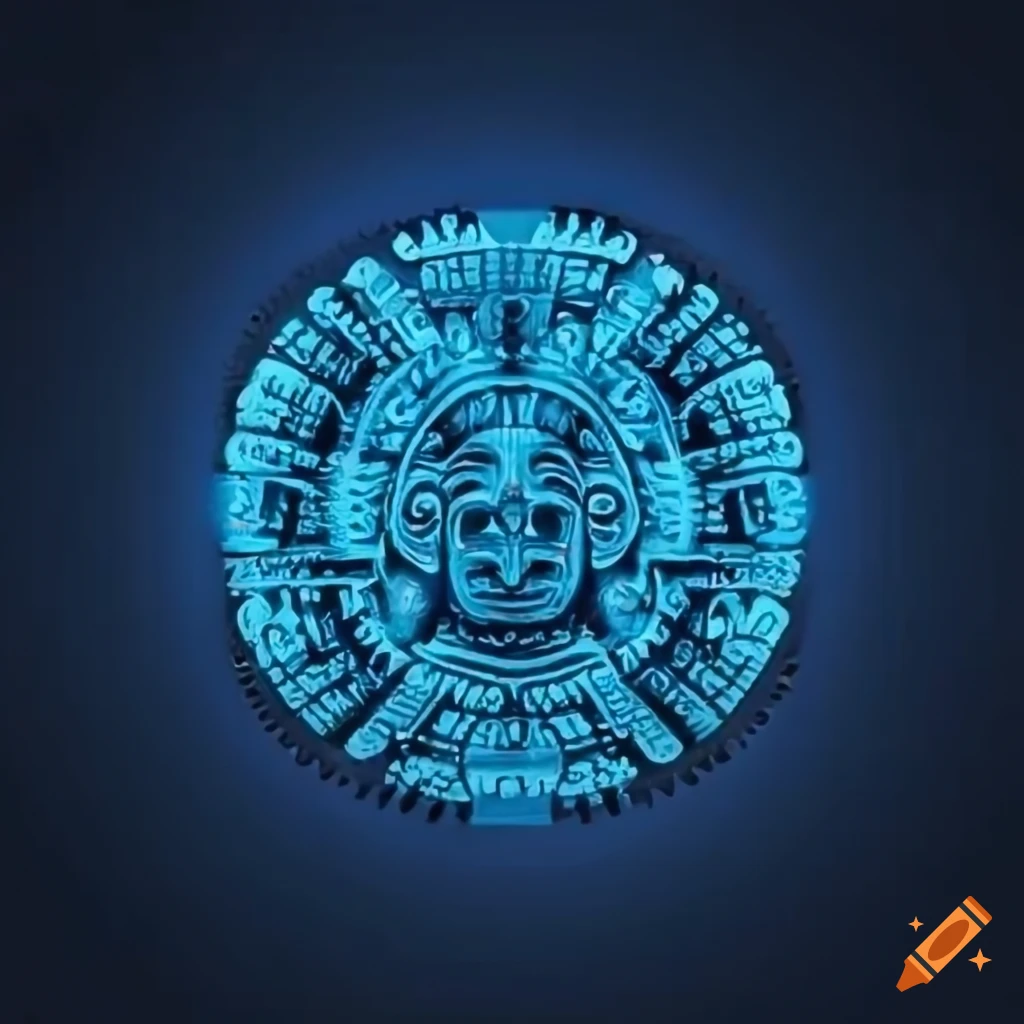 Sleek and modern azteca logo in shades of blue