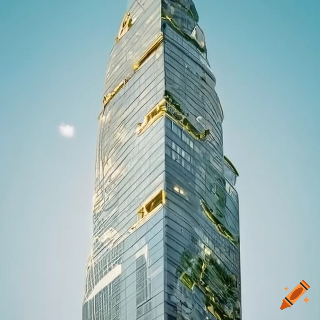 Futuristic glass building in new york on Craiyon