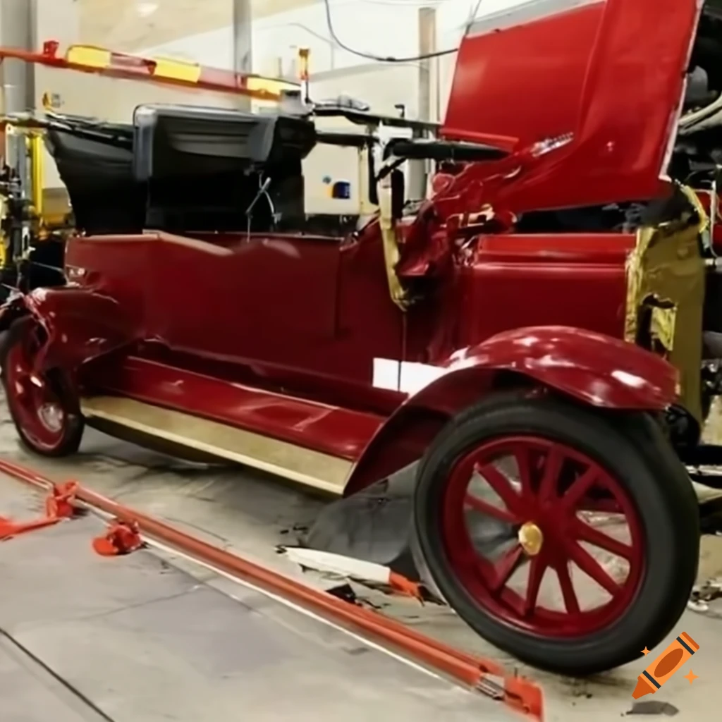 Ford model t crashing at a modern crash test facility