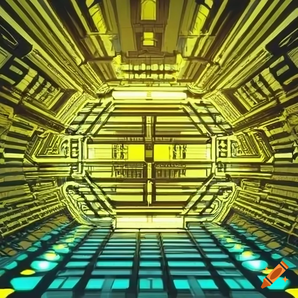 Yellow cyber-themed background