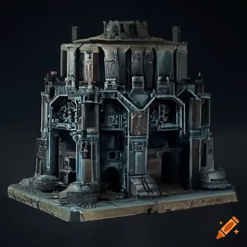Realistic industrial mega structure for warhammer on Craiyon