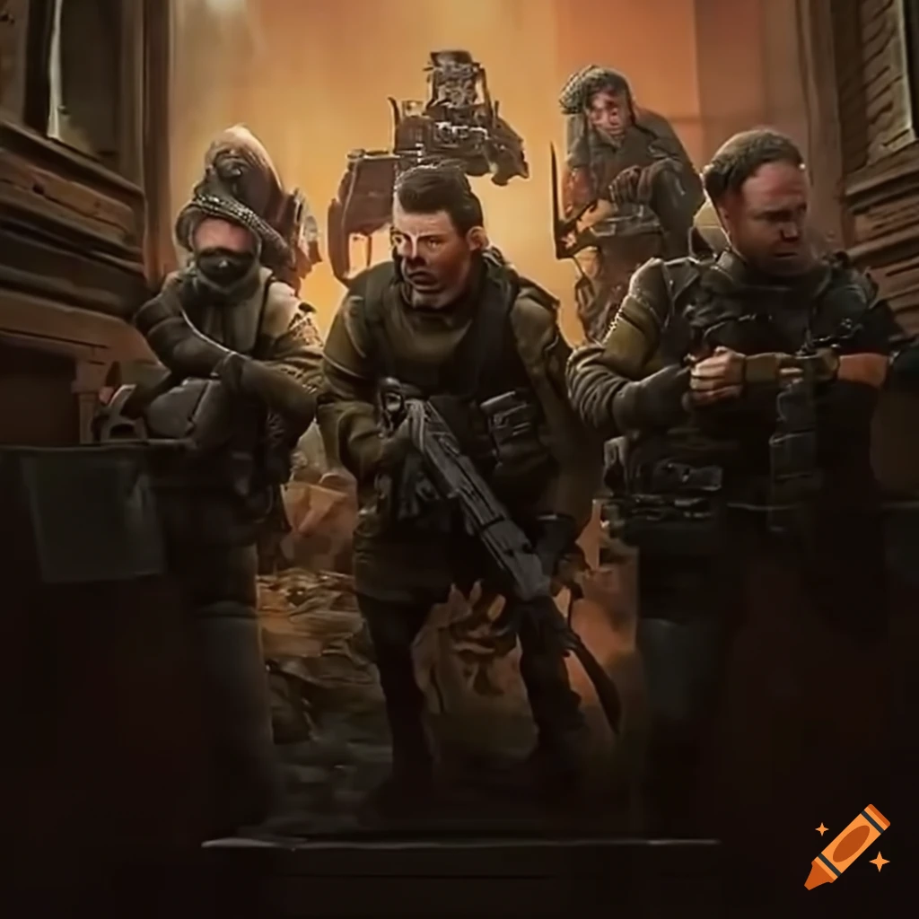 Depiction of a firing squad