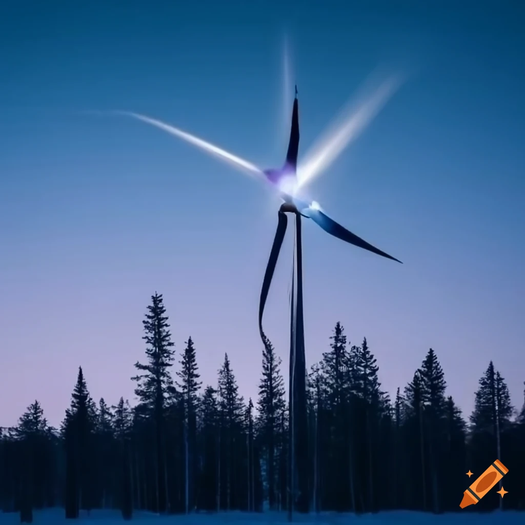 Broken wind turbine in dalarna, sweden on Craiyon