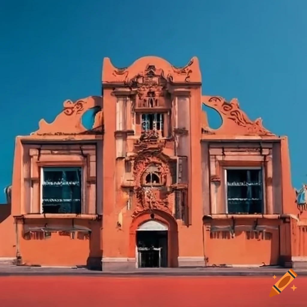 Unique Mexican school building related to sports on Craiyon