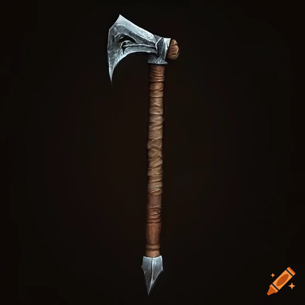Fantasy pickaxe weapon on Craiyon