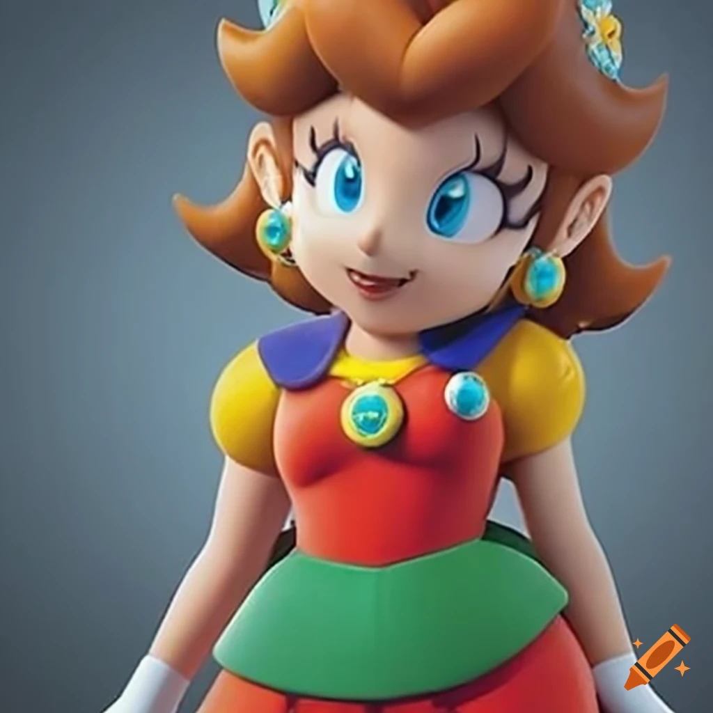 Realistic portrait of princess daisy on Craiyon