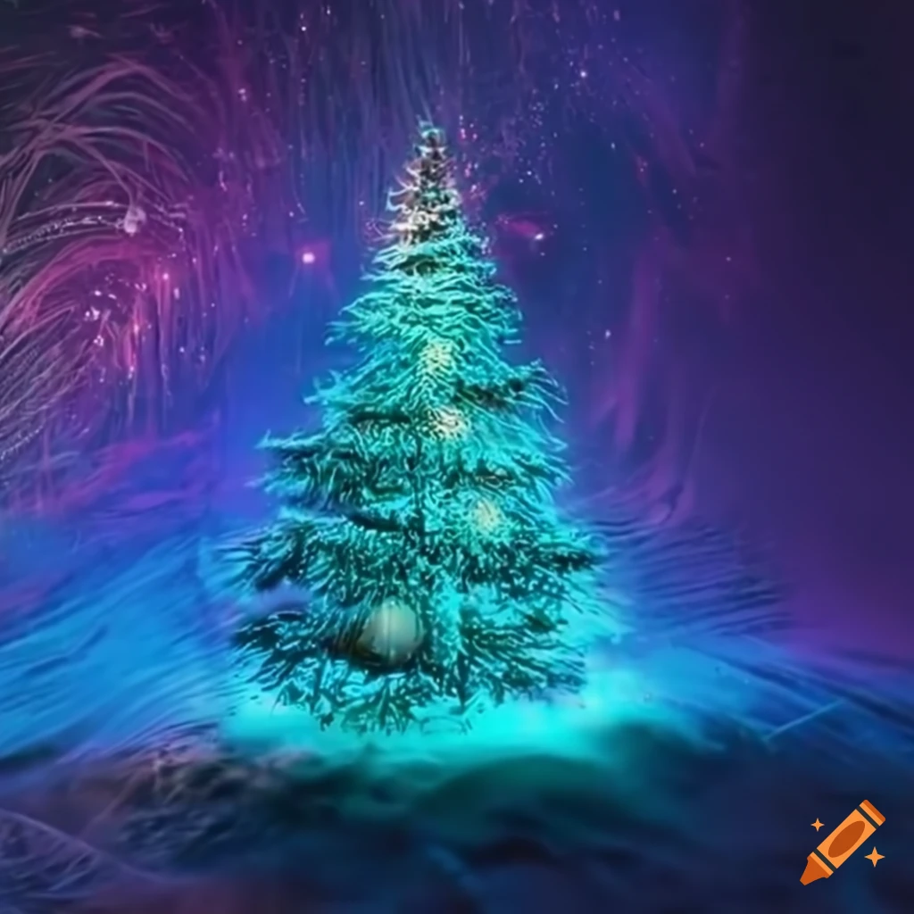 Modern christmas card with electronic and high-tech elements