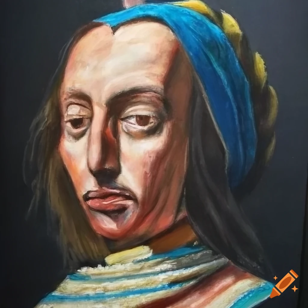 Painting of a monarch with unique features on Craiyon