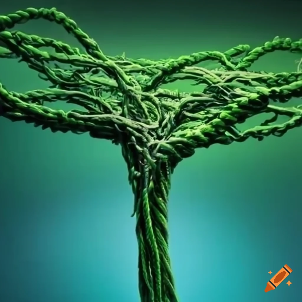 Green cable tree with coding features on Craiyon