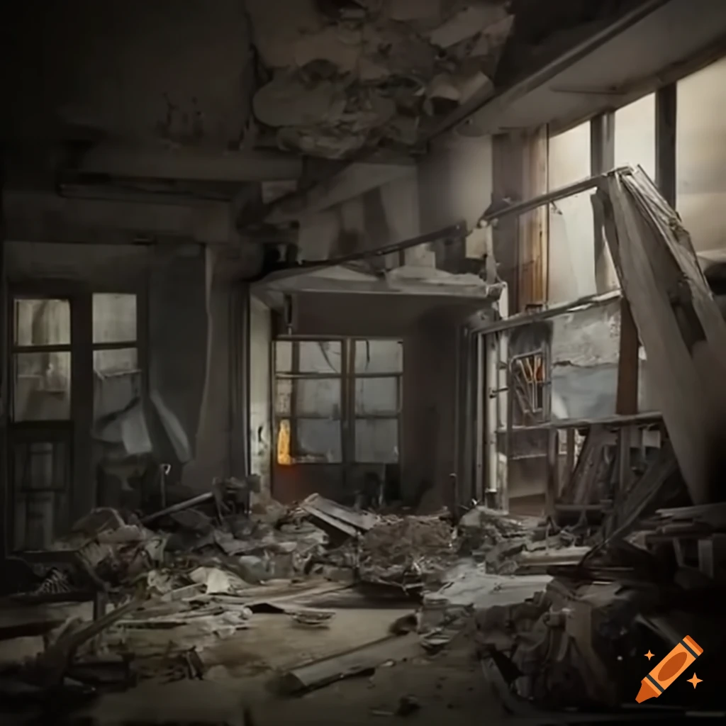 Metal exoskeleton in a post-apocalyptic laboratory on Craiyon