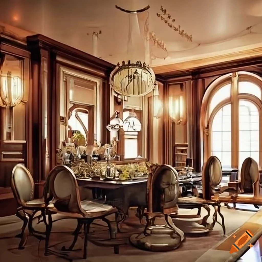 1920s inspired dining room on a ship