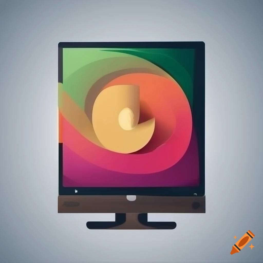 Minimalistic logo design for a monitor brand on Craiyon