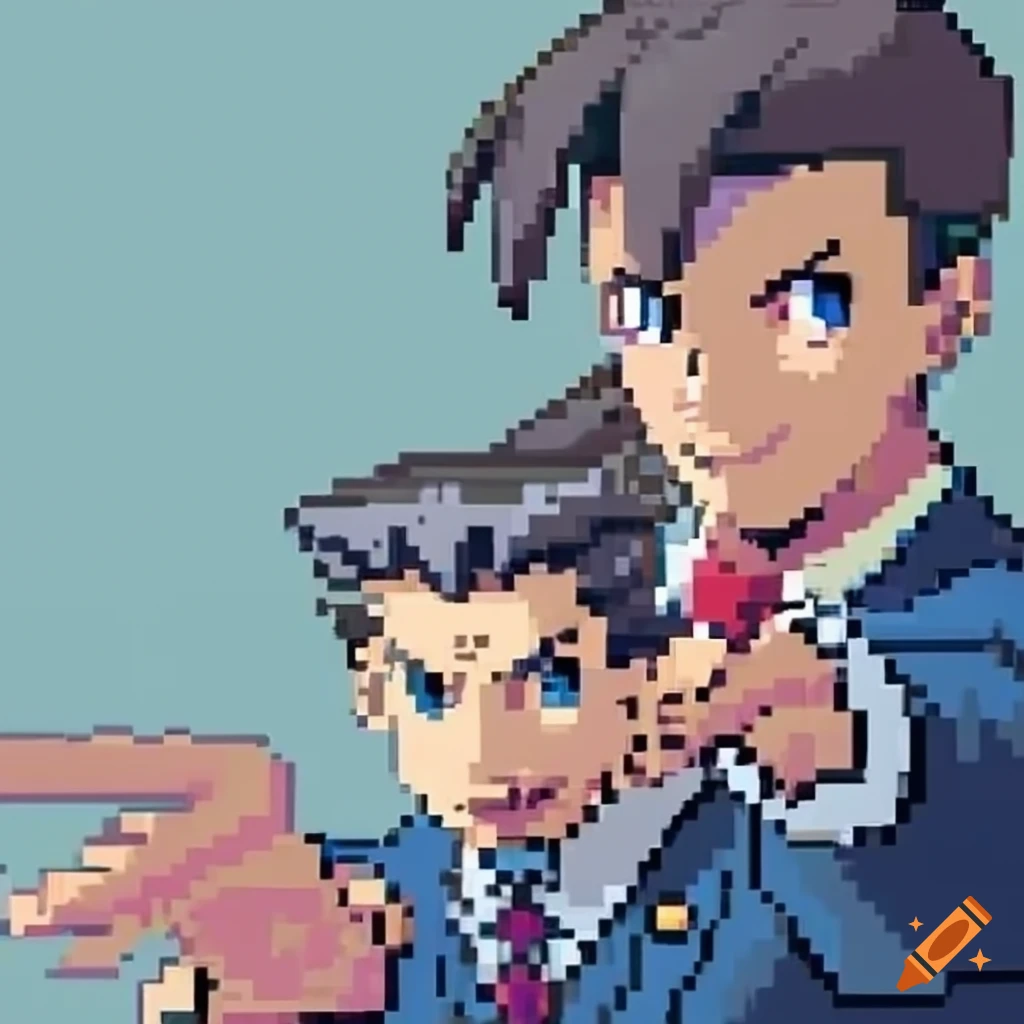 Sprite art of phoenix wright from pokemon