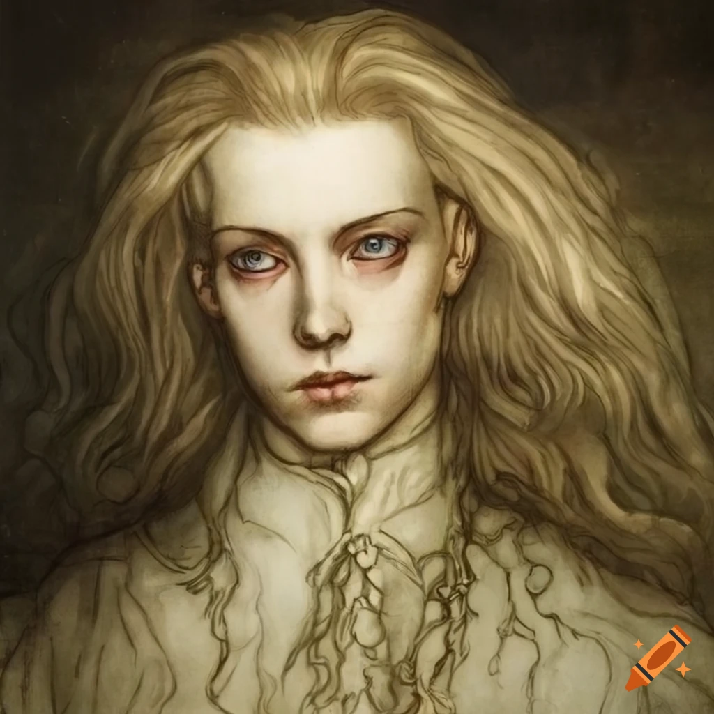 Portrait of a beautiful prince in white clothing