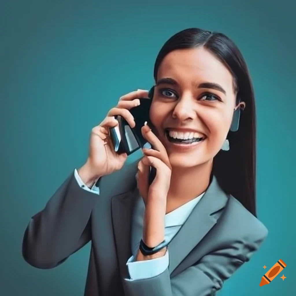 Customer service agent on phone in a professional office on Craiyon