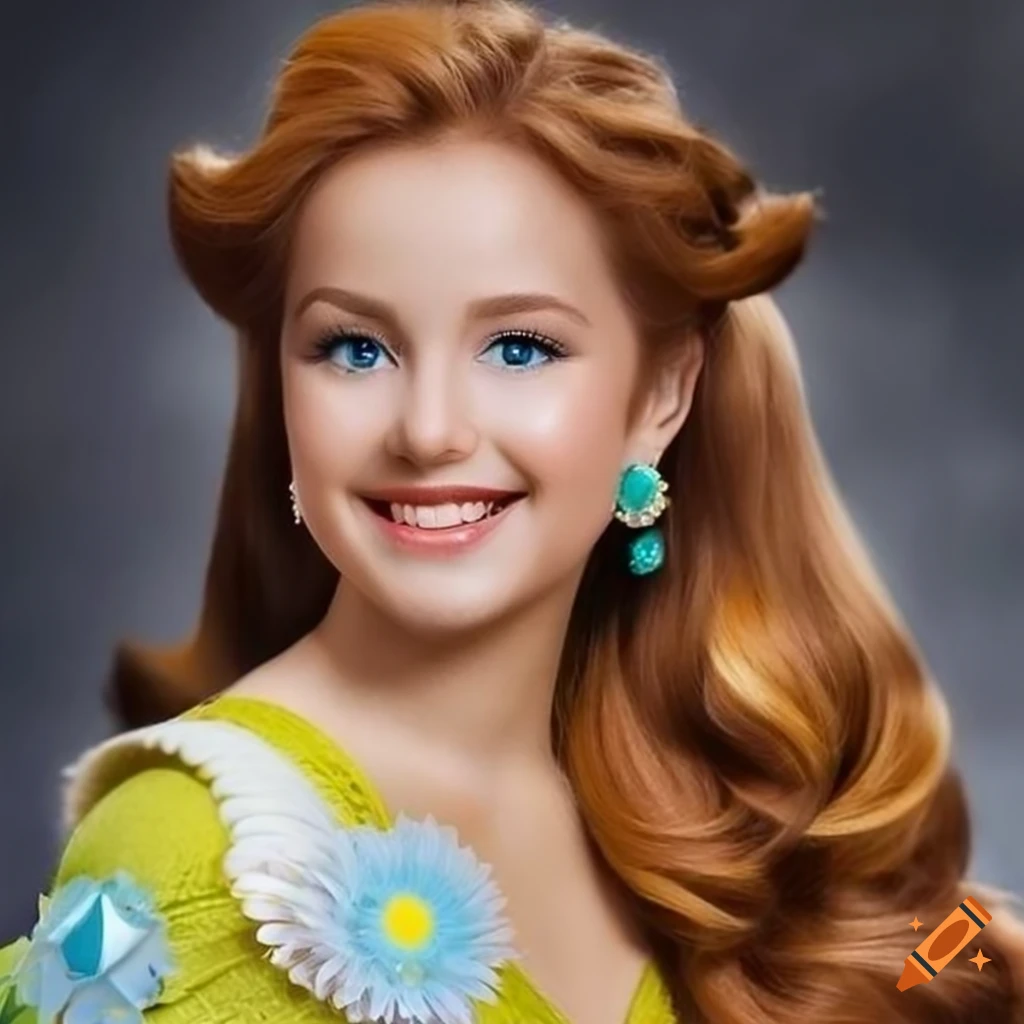 Portrait of princess daisy in high resolution on Craiyon