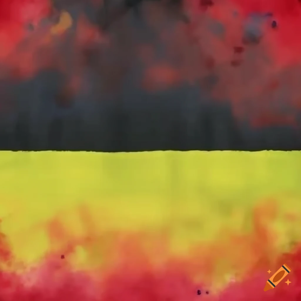 Psychedelic aerosol painting of the german flag on Craiyon