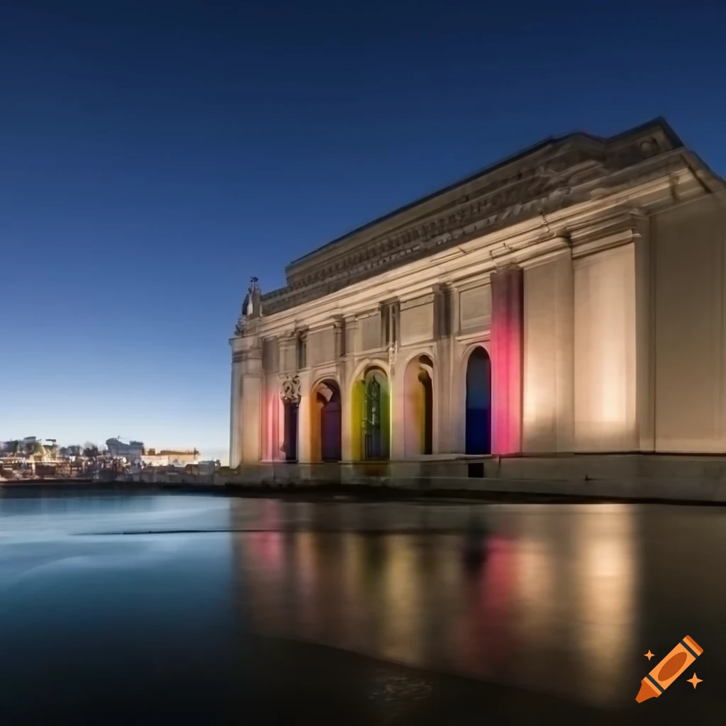 Exterior view of an art museum in san francisco on Craiyon