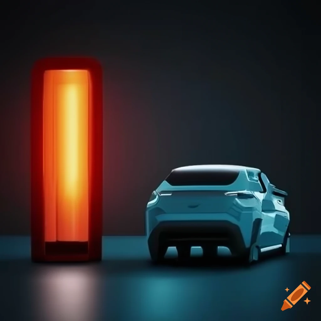 Graphic illustration of batteries and electric vehicles