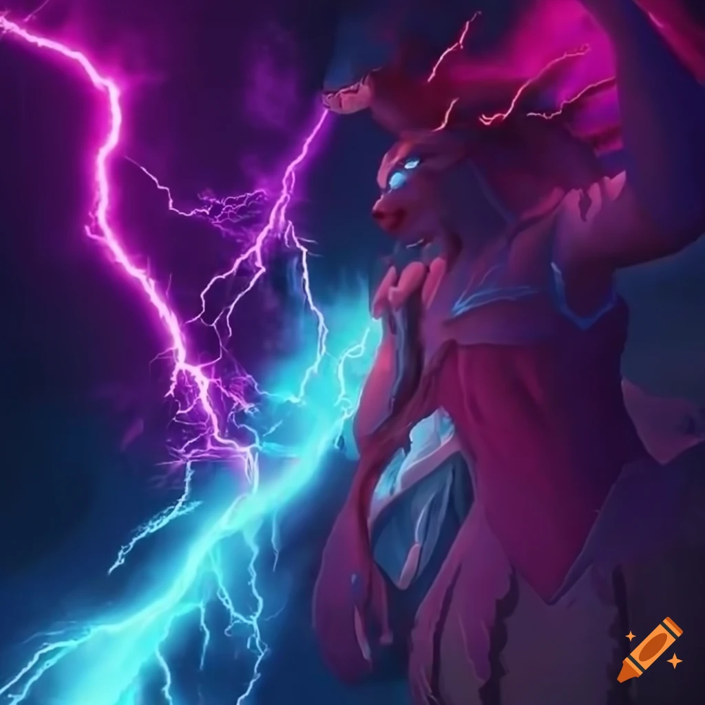 Image of a powerful time rift surrounded by lightning on Craiyon