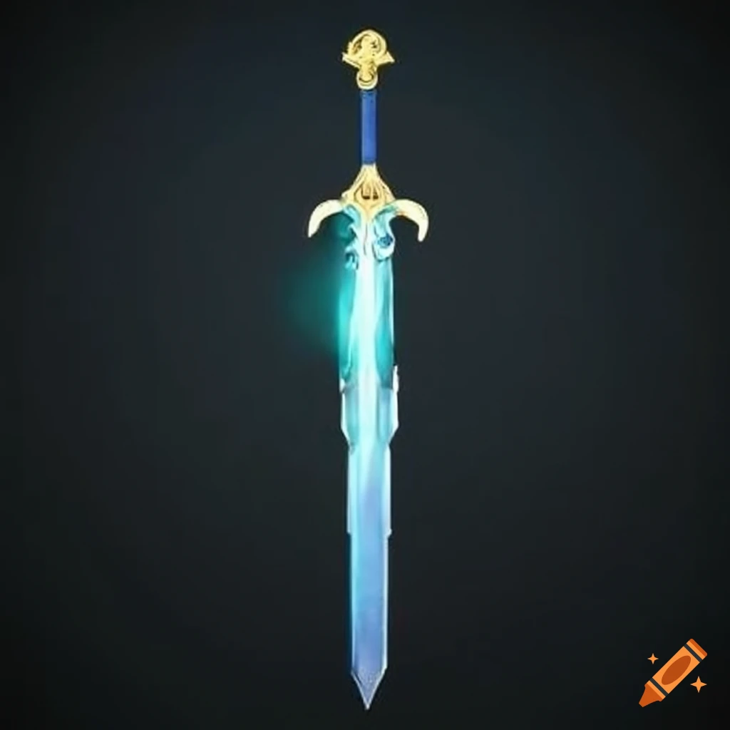 Yellow glowing greatsword named holy trinity sword