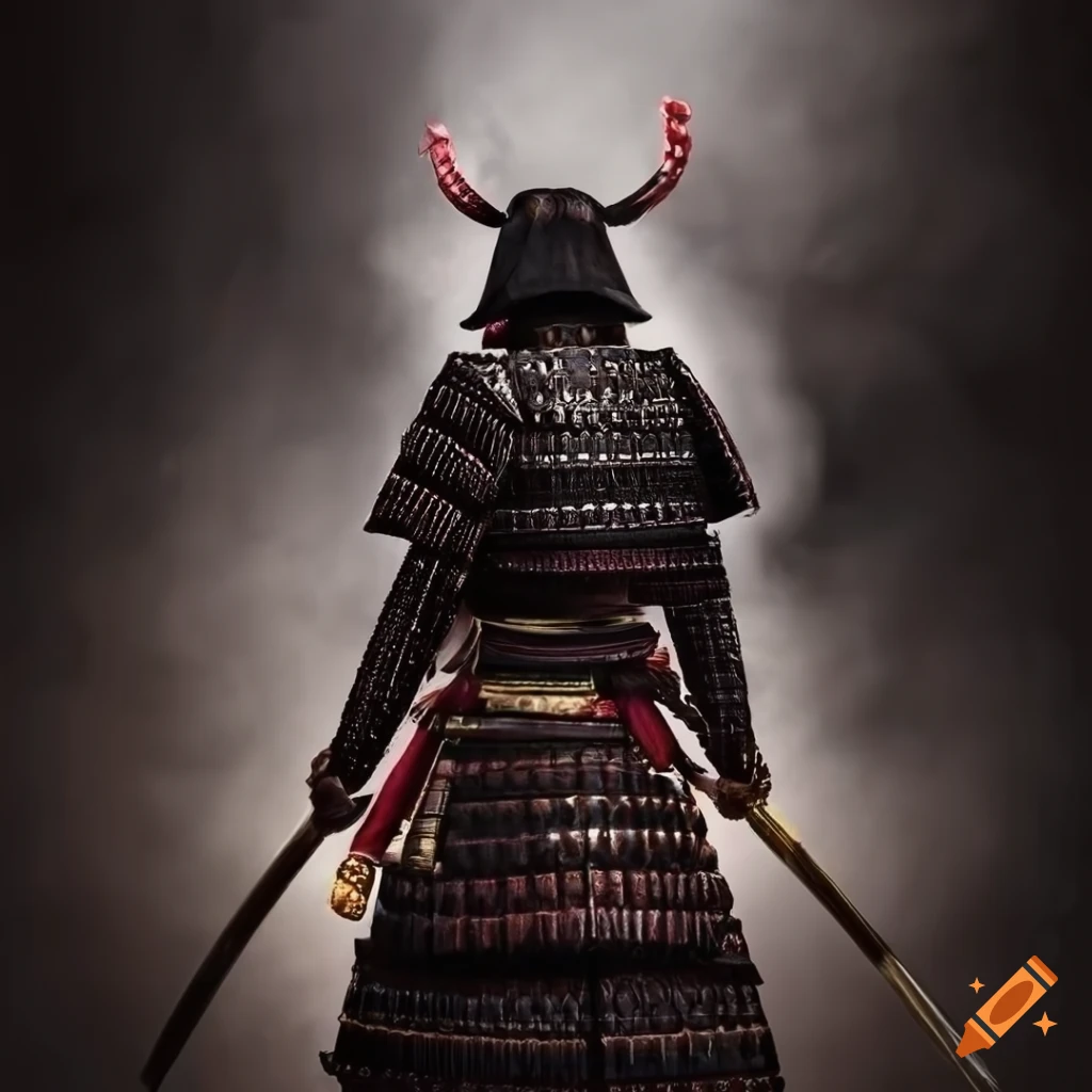 Epic samurai design on smoky background on Craiyon