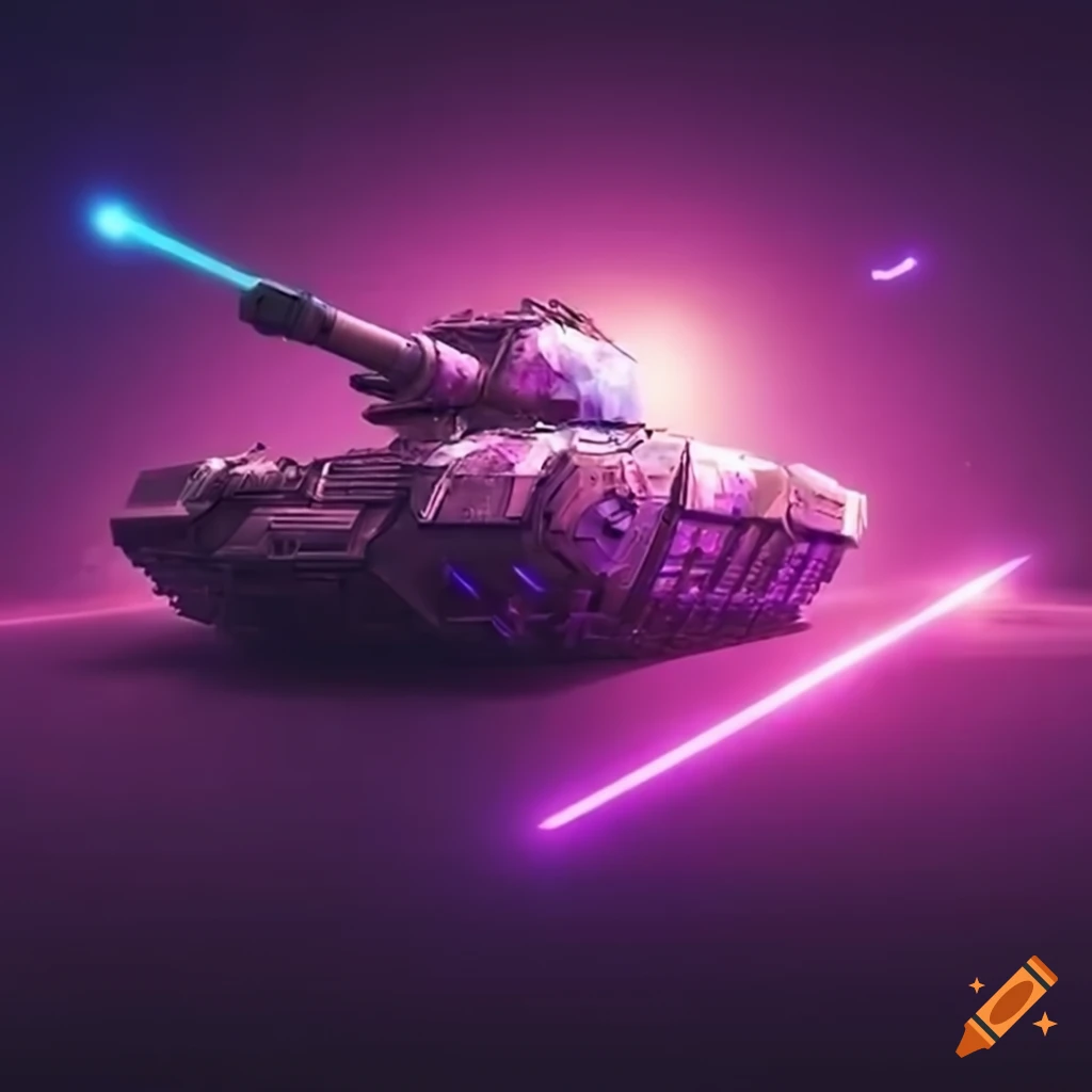 Image of a futuristic space tank with advanced laser weaponry on Craiyon