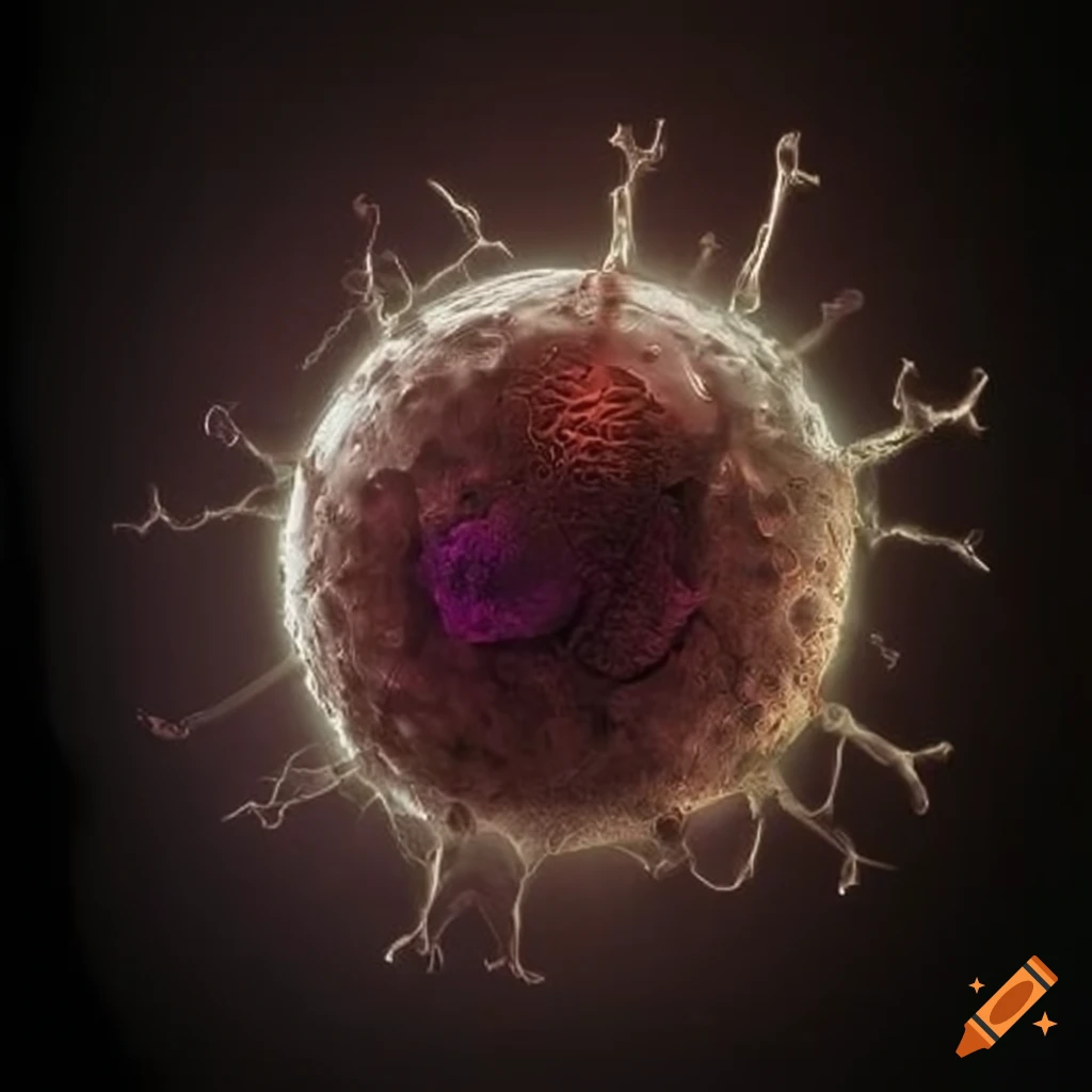 Illustration of a virus cell