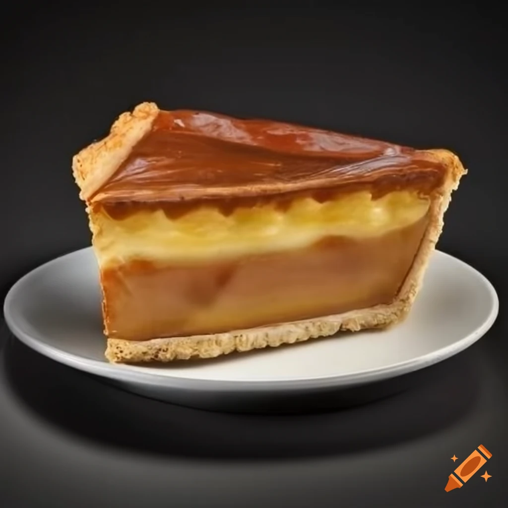 Cross-section view of a pie slice